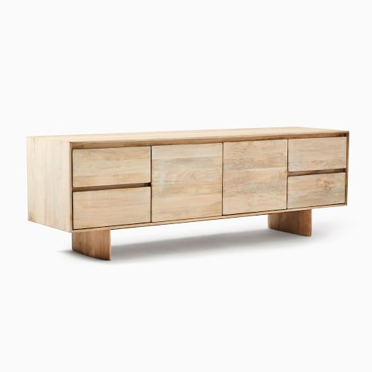 Mango wood media cabinet store