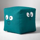 Eva Chen Smiling Face Cubed Pouf | West Elm