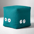 Eva Chen Smiling Face Cubed Pouf | West Elm