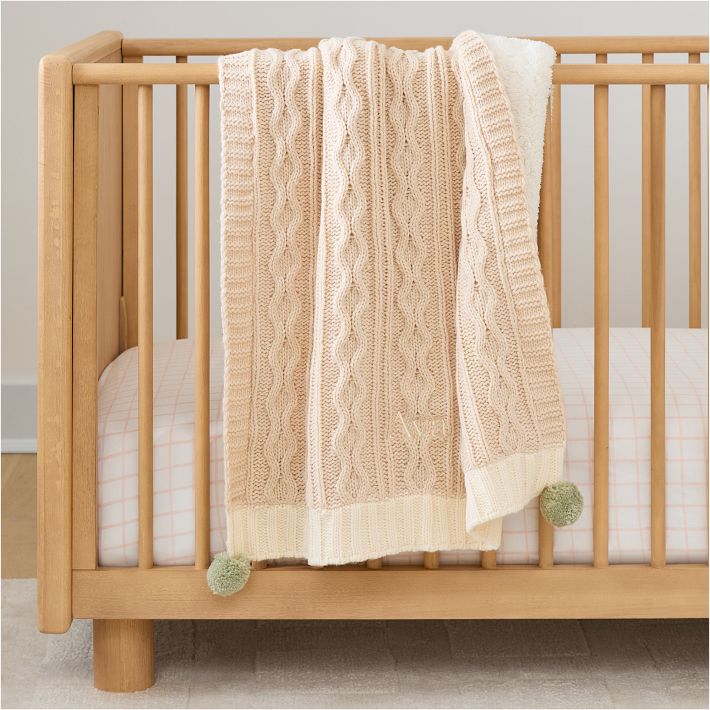 Cozy Cable Knit Baby Blanket | West Elm