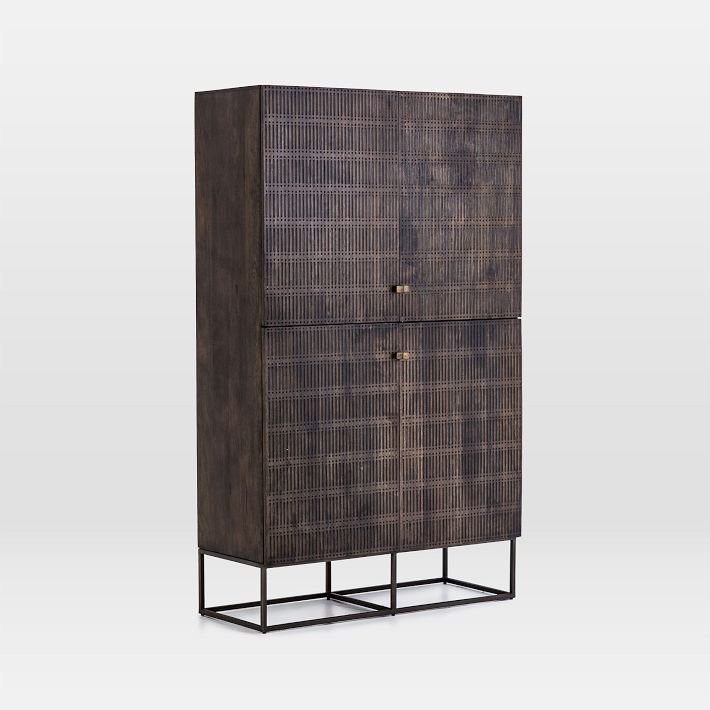 Carved tall cabinet store