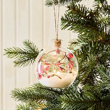 Light Up Glass Orb Ornament West Elm