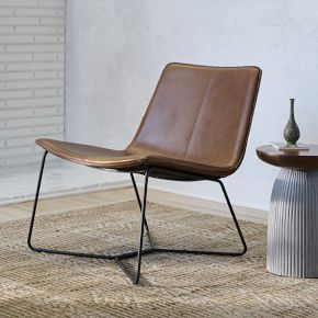 Slope Leather Lounge Chair West Elm