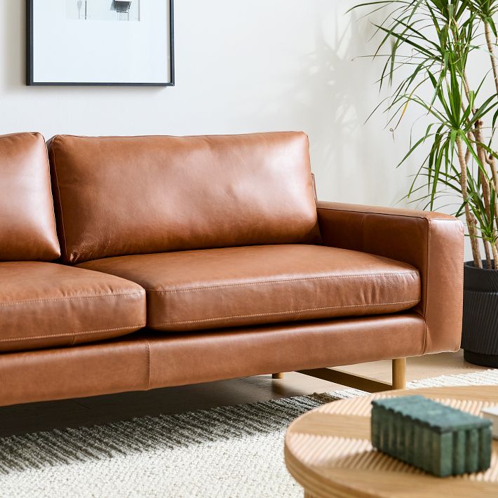Eddy Leather Sofa Modern Comfort Style West Elm