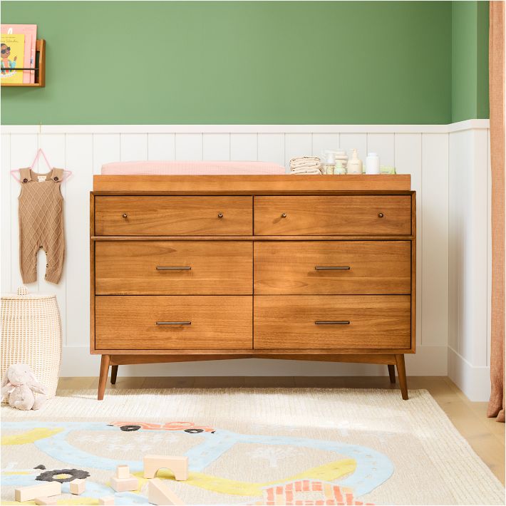Mid Century 6 Drawer Changing Table 56
