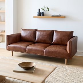 Antonio light gray leather sofa store