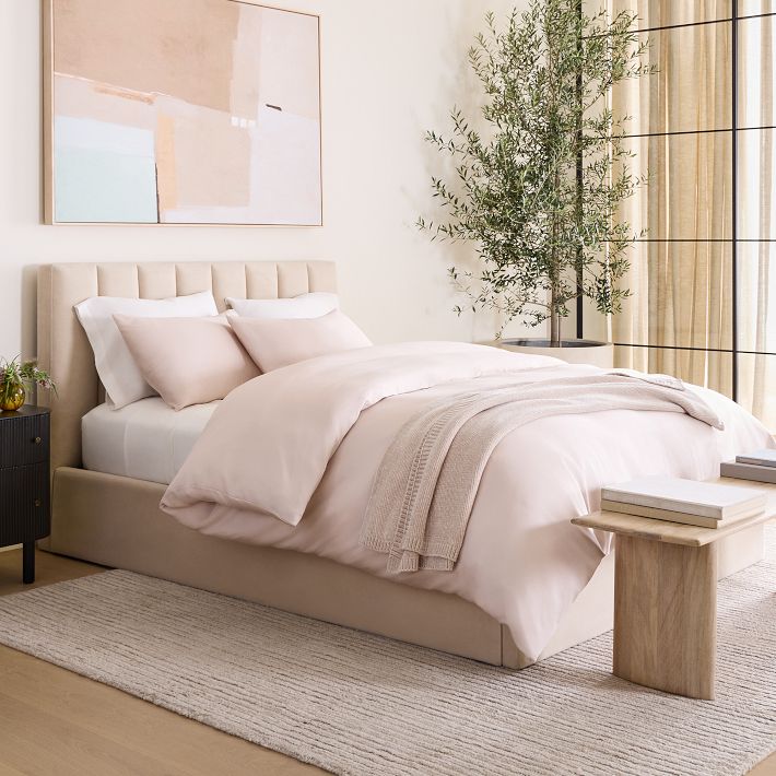 Emmett Channeled Low Profile Bed West Elm