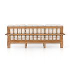 Outdoor Teak Block Leg Sofa | West Elm