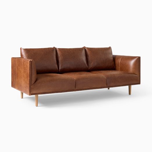 Antonio Leather Sofa Modern Durable Design West Elm