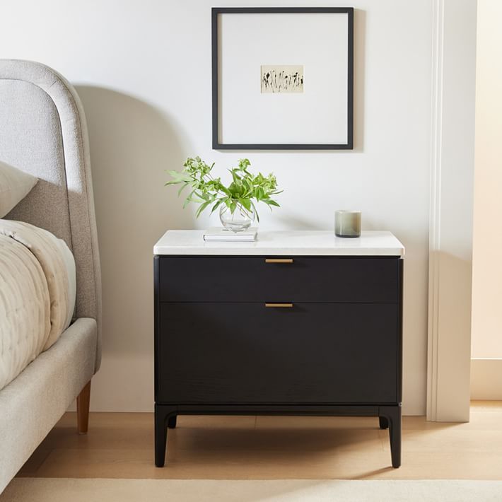 West elm black nightstand store