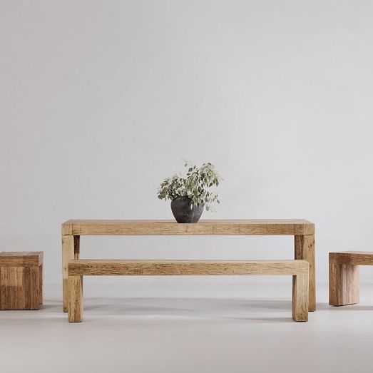 Solid Reclaimed Wood Dining Bench | West Elm
