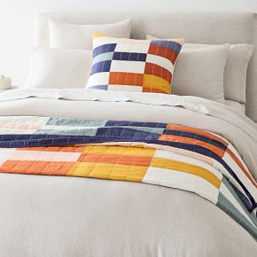 Anchal Project Multi-Check Quilt Throw Collection | West Elm