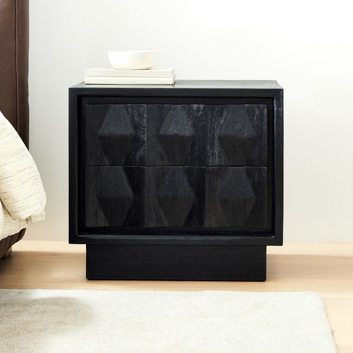 West elm black nightstand store