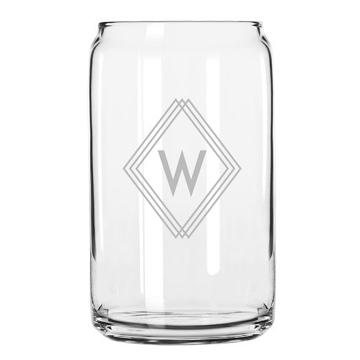 Monogram Beer Can Glasses Set Of 4 West Elm