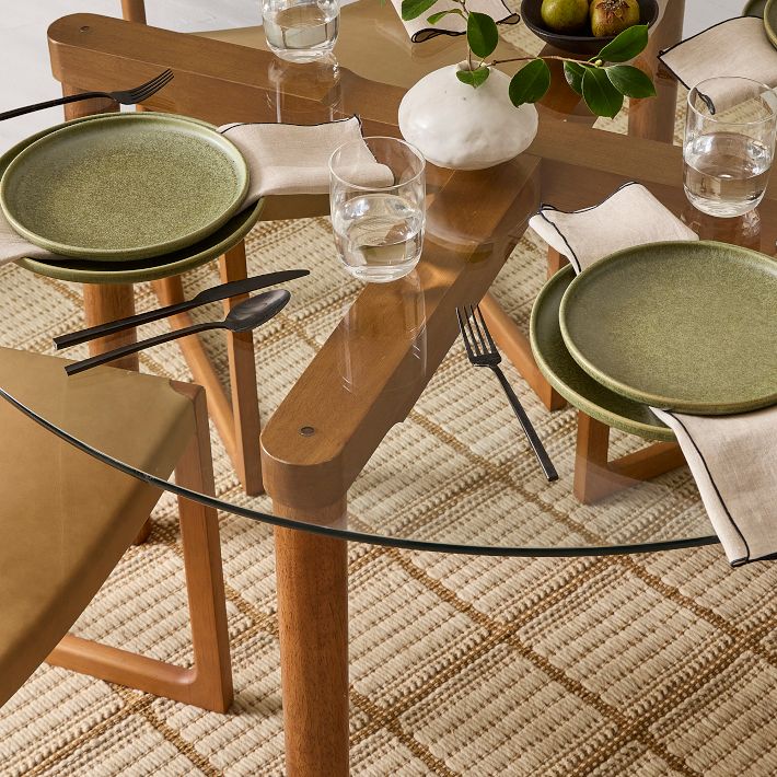 West elm glass top dining table store