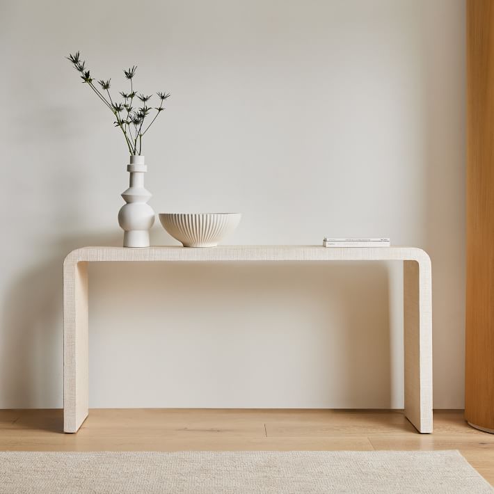 Solstice Painted Raffia Console 60 West Elm