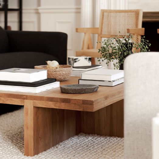Joined Base Rectangle Coffee Table Modern Living Room Furniture West Elm