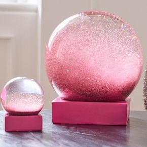 Pink Decorator Snow Globes | West Elm