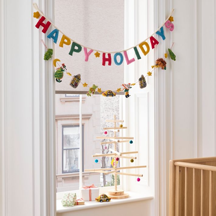 Happy Holidays Felt Garland | West Elm