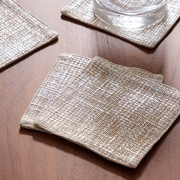 Metallic Foil Coasters (Set of 6) | West Elm