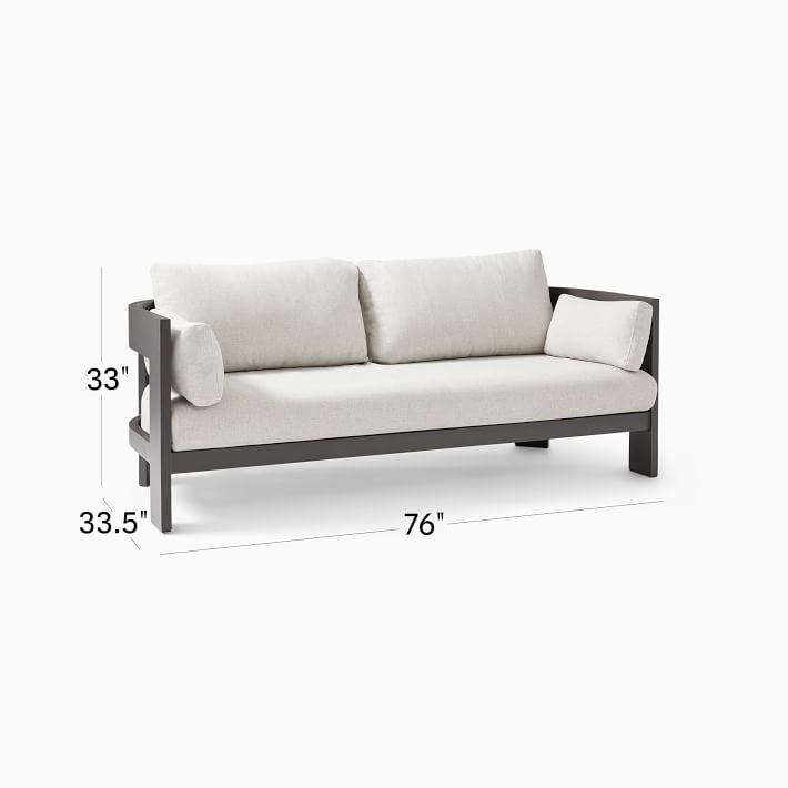 White aluminum outdoor sofa store