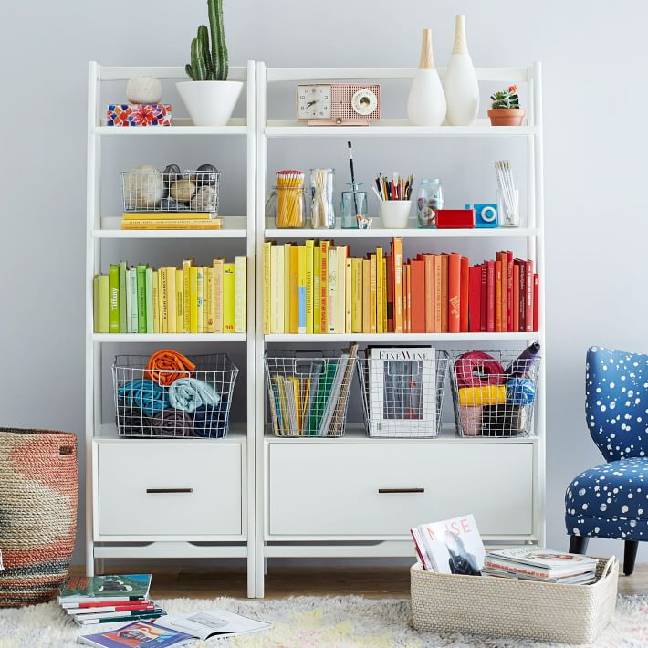 West elm bookcase white store