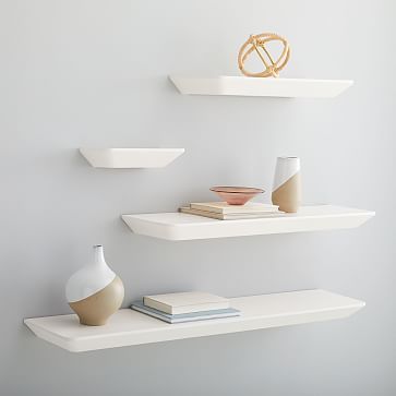 White wall display shelf store