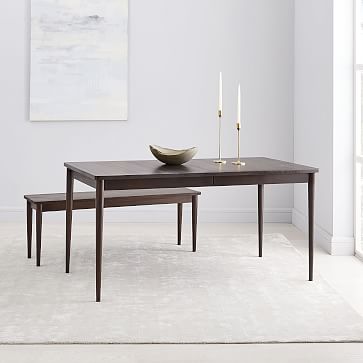 Modern Farmhouse Expandable Dining Table Dark Mineral West Elm