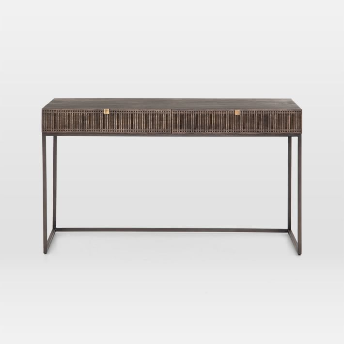 Carved Mango Wood Writing Desk 56 West Elm