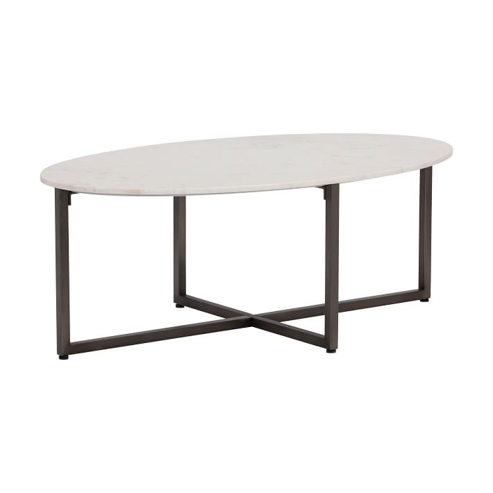 Minimal Marble Steel Coffee Table West Elm
