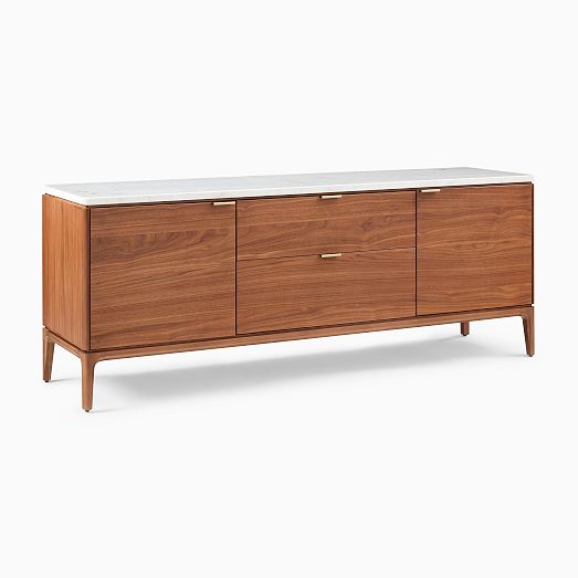Parker 80 Media Cool Walnut Marble West Elm