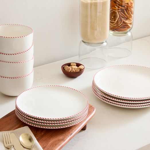Candy Cane Dinnerware - (Set of 12) | West Elm