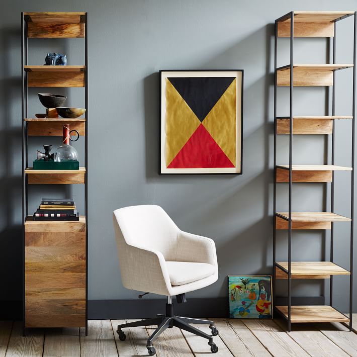 Industrial Modular Large Media Set With Open Closed Storage Entertainment Center West Elm