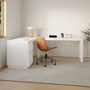 Parsons L Shaped File Cabinet Desk Slope Office Chair Set West Elm