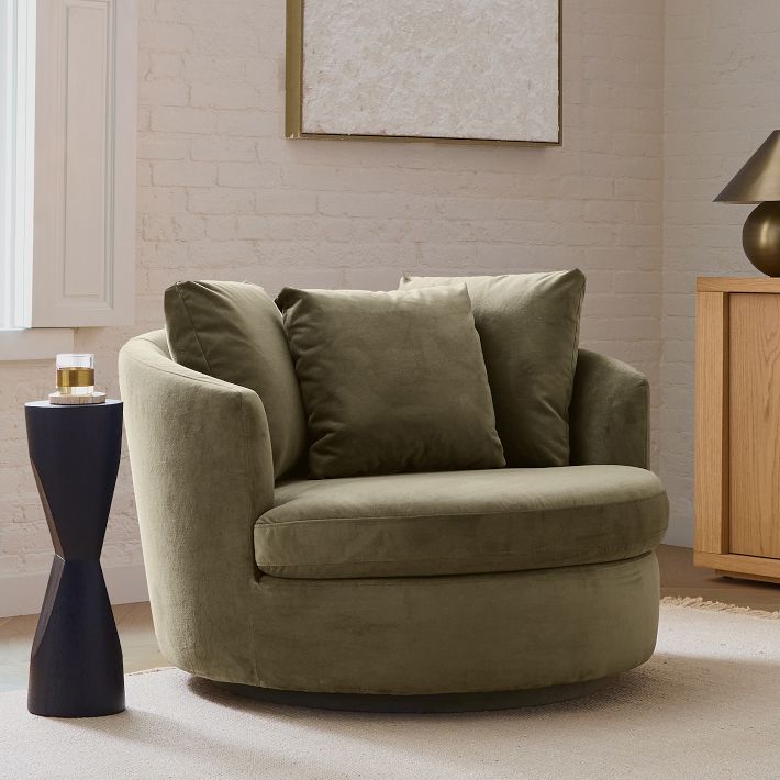 Viv Grand Swivel Chair | West Elm