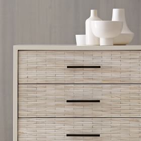 Wood Tiled 6 Drawer Dresser Elegant Storage Solution West Elm
