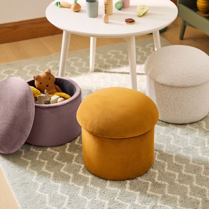 Elora Storage Mushroom Play Pouf West Elm