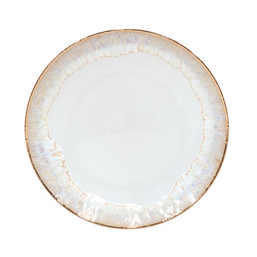 Casafina Taormina Stoneware Gold-Rimmed Dinner Plates (Set of 4) | West Elm