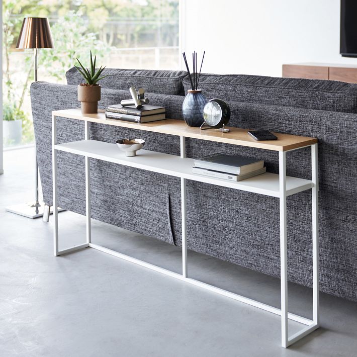 Yamazaki Sofa Back Console Table w Shelf 50 West Elm