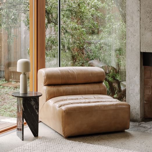 Angled Base Marble Side Table | West Elm