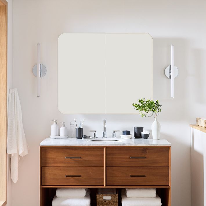 Frameless Seamless Double Wide Medicine Cabinet West Elm