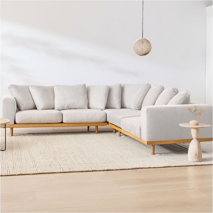 Newport 3 Piece L Shaped Sectional 113.5 West Elm