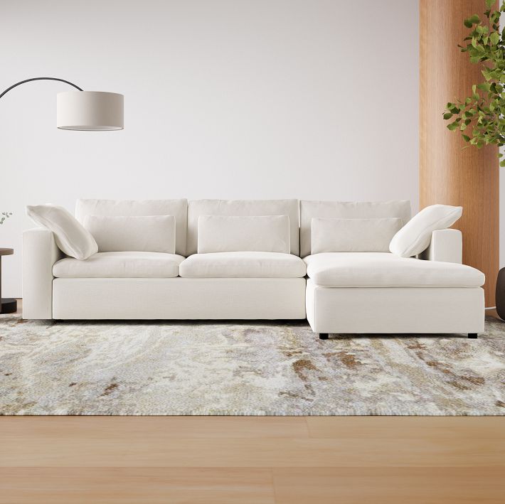 Harmony Modular 2-Piece Storage Chaise Sectional (123") | West Elm