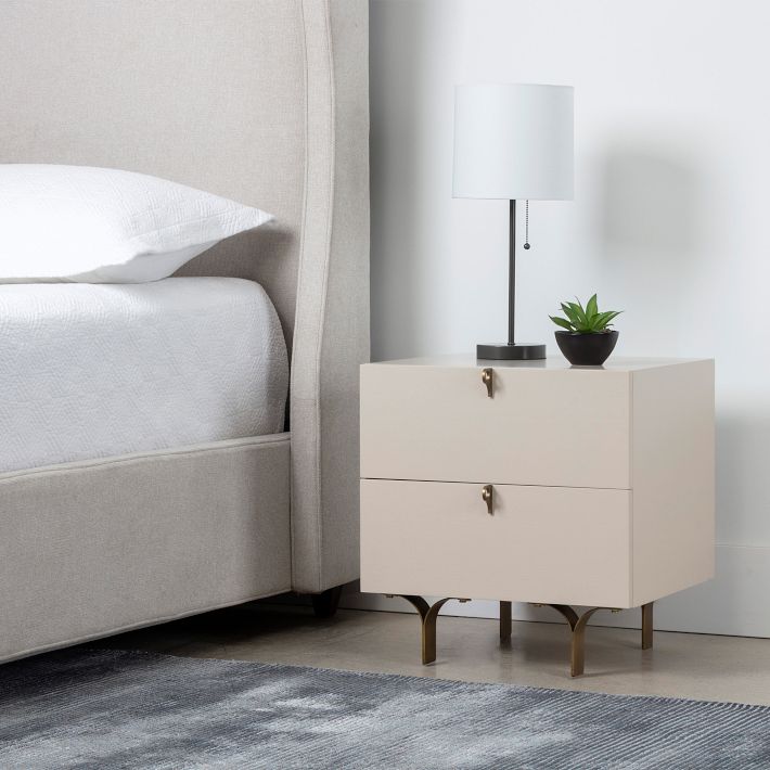 Split Leg 2-Drawer Nightstand (20") | West Elm
