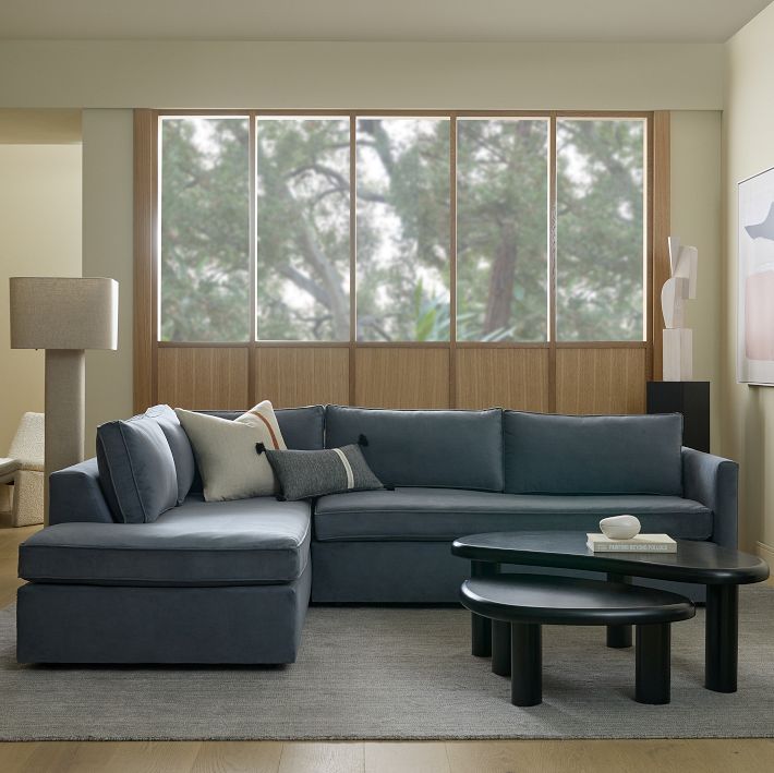 West elm gray sectional store