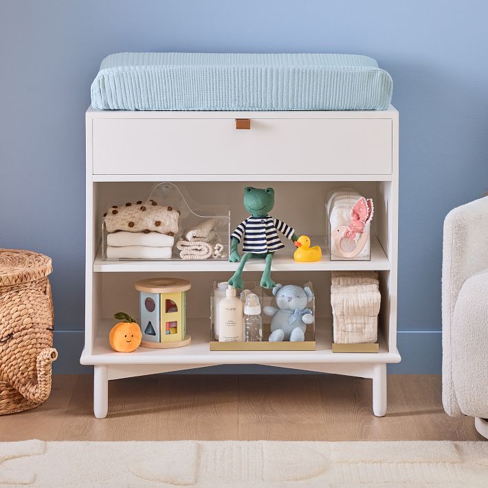 Acrylic changing table storage store