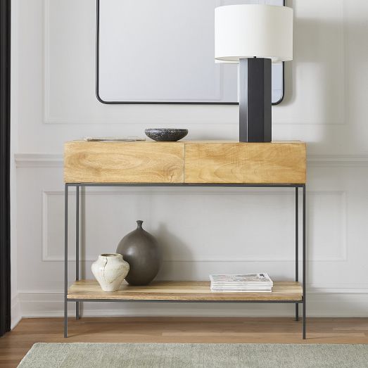 Industrial Storage Skinny Console 42 West Elm