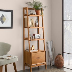 Mid Century Bookshelf w Drawer 22