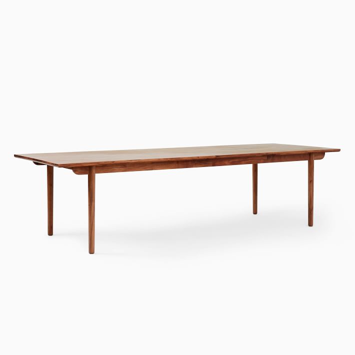 Keira 74 94 Dining Table Acacia Solid Cool Walnut West Elm