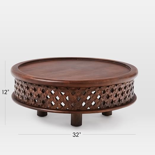 Carved Wood Coffee Table West Elm